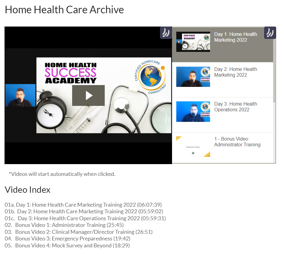 Home Health Care Training | Certified Homecare Consulting